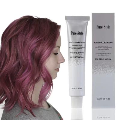 China Salon OEM Hair Color Manufacturer Fast Acting Blonde Hair Color Dye Professional 100ml Permanent Hair Color Herbal Formula for sale