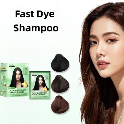 China Herbal Formula Plant Hair Dye Shampoo Black Fast Gray Coverage for Home Use Hair Color Shampoo OEM Hair Dye Factory MOQ 5000 PCS for sale