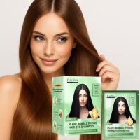 China OEM Homeuse Plant Hair Dye Shampoo Fast Gray Coverage Bubble Black Color Shampoo Ammonia Free Hair Dye  Hair Dye Factory Supply for sale