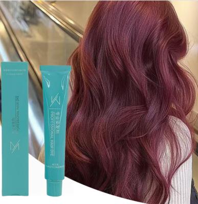 China Ammonia Free OEM Long-Lasting Herbal Hair Color Cream Permanent Color Dye  Hair Color Manufacturer for sale