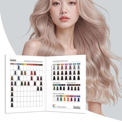 China Hair Color Book OEM  Hair Color Swatch Chart Premium Quality High-Accuracy Shade Guide with Durable Laminated Design for sale