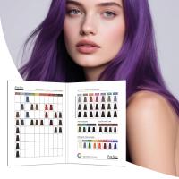 China Salon  Hair Color Swatch Chart 47 ColorsOEM Vibrant Shade Display for Client Consultation Factory Wholesale for sale