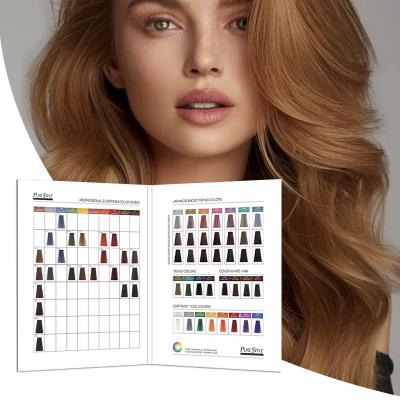 China Purestyle Premium Quality Hair Color Chart Book 47 Colors OEM ODM Hair Color Swatches with Hot Colors for sale