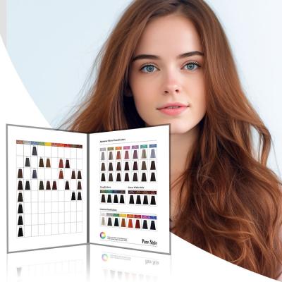China Factory  Permanent Hair Color Swatches Wide Color Range for Professional Salon47 Colors OEM Hair Color Chart Book for sale
