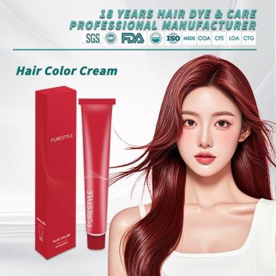 China Gentle OEM Hair Color Cream Permanent Hair Dye for Salons Variant Colors Herbal Formula Wholesale Hair Color Manufacturer for sale