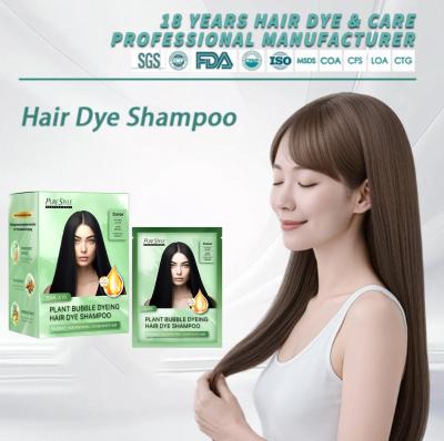 China OEM Homeuse Bubble Hair Dye Shampoo Herbal Formula 3-in 1 for Gray Hair  Coverage Direct Hair Color Manufacturer Supply for sale