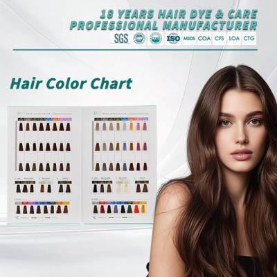 China SHUJI OEM Salon Hair Color Swatches 39 Colors Brown Hair Color Chart Premium Quality and Design for sale