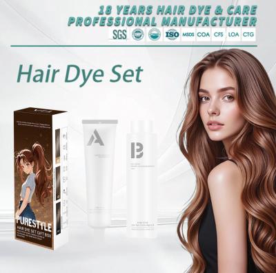 China Purestyle OEM Temporary Hair Color Cream Set Ammonia Free Natural Hair Dye for Home Use Hair Color Manufacturer Supply for sale