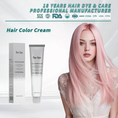 China Hair Color Manufacturer Permanent Hair Color Cream OEM Wholesale Natural Herbal Hair Dye Low Ammonia 47 Colors for sale