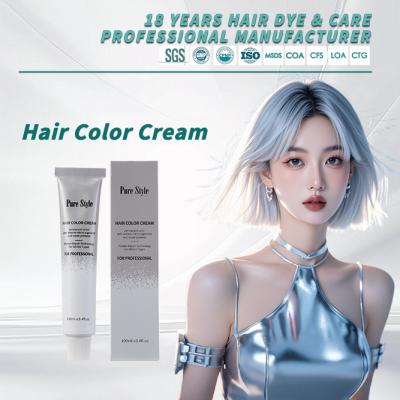 China Hair Dye Factory Professional Salon Hair Color Cream OEM Wholesale Long Lasting Healthy Hair Dye for sale