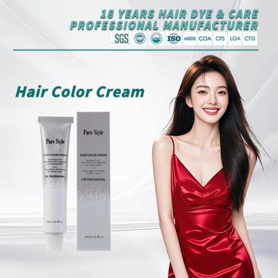 China Purestyle  Permanent Hair Color Cream OEM Wholesale Vegan Formula Natural Hair Dyeing Cream Hair Color Manufacturer Supply for sale
