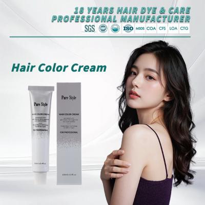 China Hair Dye Factory Permanent Hair Color Cream OEM Wholesale Organic Hair Color Premium Salon Quality for sale
