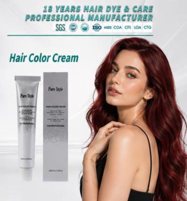 China Hair Color Cream OEM ODM Organic Hair Dye Permanent Cream Hair Color Professional Hair Dye Factory Wholesale for sale