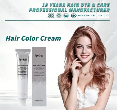 China Natural Hair Color  Professional Hair Dye Cream Low Ammonia Hair Color Manufacturer OEM ODM for sale