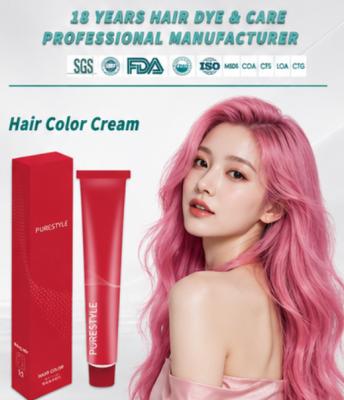 China Salon Grade Permanent Hair Dye Cream Professional Hair Color Cream OEM Wholesale Hair Color Manufacturer for sale