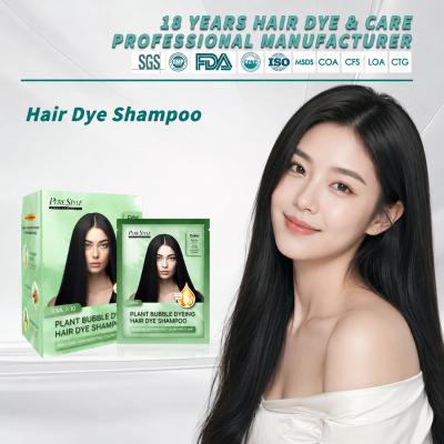 China OEM Bubble Dye Shampoo 3 in 1 Hair Color Shampoo Cover Grey Hair Plant Dye Shampoo Factory Wholesale for sale