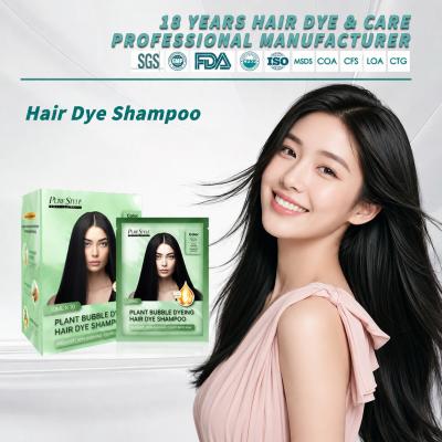 China OEM ODM Bubble Hair Dye Shampoo Herbal Formula Grey Coverage Professional Hair Dye Factory Whoelsale for sale
