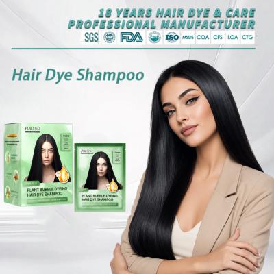 China Halal Indonesia Instant 3 in 1 Color Shampoo Wholesale MOQ 1000 PCS  Hair Dye Shampoo Gentle Formula OEM ODM Hair Dye Factory Supply for sale