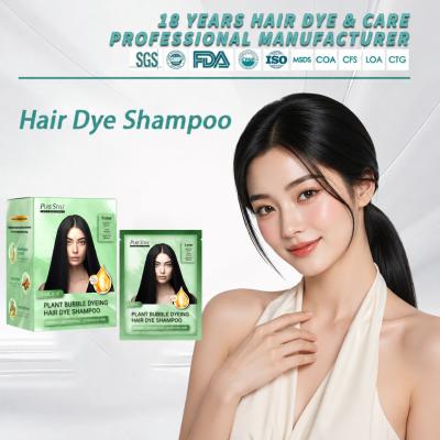 China 3 in 1 Color Shampoo OEM Private Label Hair Dye Factory Supply Purestyle Hair Dye Shampoo Supplier Professional Fast Grey Hair Cover Product for sale
