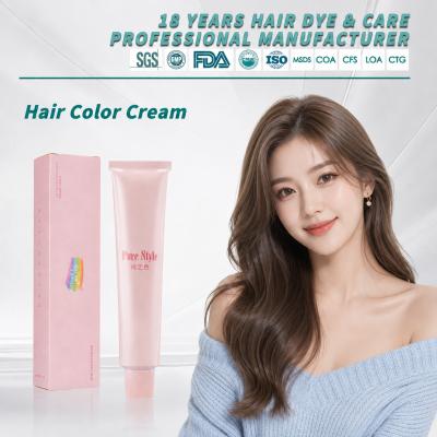 China No Ammonia Gentle Formula Hair Color Cream Wholesale Thailand Smooth Hair Dye Bulk for B2B Salon Business for sale