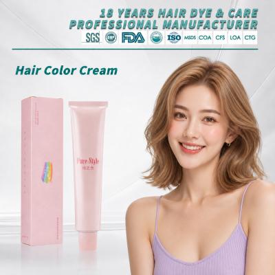 China Professional Small MOQ Hair Dye Cream Supplier Vietnam Natural Herbal Smooth Shiny Hair Color Cream with Fragrant Scent OEM Service for sale