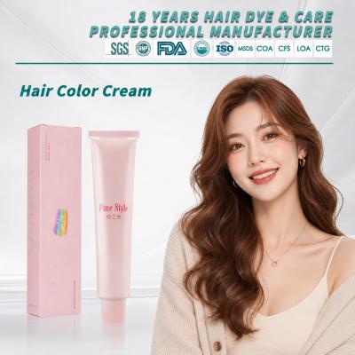 China MOQ 20000 PCS Gentle Scalp Vibrant Shine Permanent Hair Dye from Top Grade Certified Hair Color Cream Manufacturer  Fashion Color Cream OEM Asia for sale