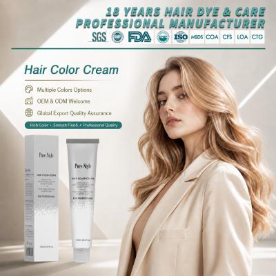 China Trusted permanent Hair Color Cream Bulk Supplier Private Label Vegan Ammonia Free Hair Cream Color Middle East  OEM ODM for sale