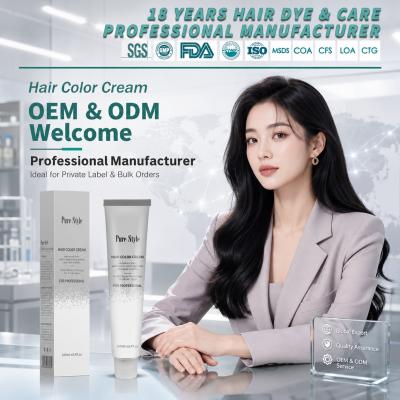 China Certified Organic Hair Color Cream Wholesale Manufacturer Gentle  Cream Color With Smooth Shine Fragrance Scent OEM MOQ 20000PCS for sale