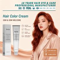 China Top Rated Cream Hair Dye OEM Factory Permanent Hair Color Cream Bulk Vegan Herbal Hair Dye For UAE Wholesale for sale