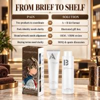 China 100ml + 100ml Pure Style A+B Hair Dye Gift Box OEM ODM Home Hair Dye Kit for Brand and Distributor Projects for sale