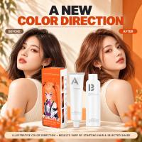 China Home Hair Dye Hair Color Kit with 100 mL + 100 mL A+B Format and Orange Illustrated Gift Box for OEM ODM OBM Cooperation for sale