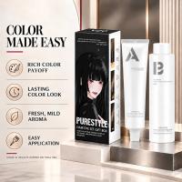 China Illustrated Carton A+B Hair Dye Gift Box with Fresh Mild Aroma for OEM ODM OBM Home Hair Dye Kit Projects for sale