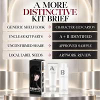China Illustrated Carton A+B Hair Dye Gift Box with Fresh Mild Aroma for OEM ODM OBM Home Hair Dye Kit Projects for sale