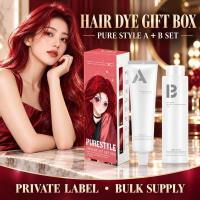 China Pure Style A+B Hair Dye Gift Box Red Carton for E-commerce Sellers for sale