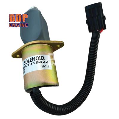China 3931196 3919423 24V 3919422 3934171 12V Fuel Shut Off Stop Solenoid Valve For Excavator 33HDLL R250LC-3 6CT8.3 for sale