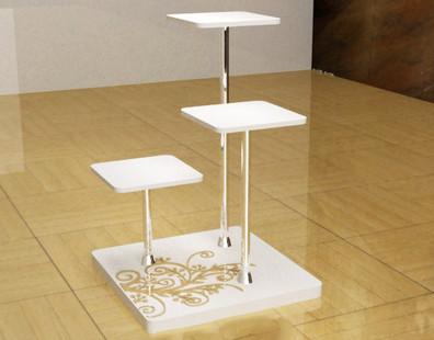 China Modern Square Shape Store Display Shelving White Color For Shoes Bags for sale