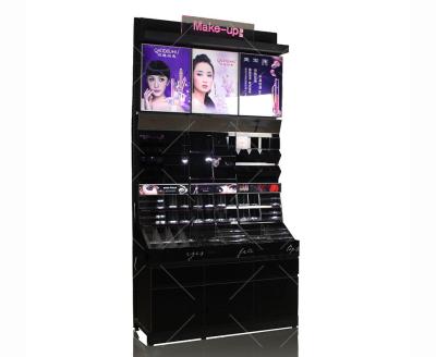 China Fashionable Cosmetic Display Shelves Lipstick Display Holder With Bright Surface for sale