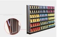 China Double Side Supermarket Display Shelving Cold Rolled Steel Material White Color for sale