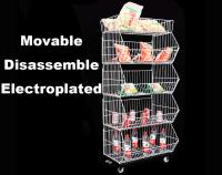 China Movable Wire Mesh Stacking Baskets With Adjustable Layer L1200 *D670 *H1800mm for sale