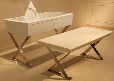 China Wooden Cosmetic Display Table / Jewelry Display Desk With Glass Surface for sale