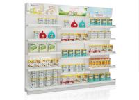 China 100kg / Layer Supermarket Display Racks With LED Light 65Kg Capacity for sale