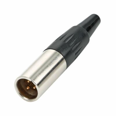 China Mini XLR Male Plug For Mechanical Cable Mounting With Max Cable Section 0.5m㎡ for sale