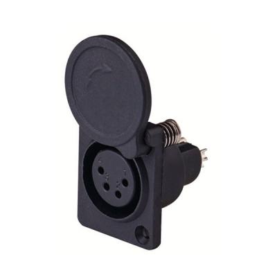 China Panel Mounting XLR Female Chassis Socket With End Waterproof Cap for sale