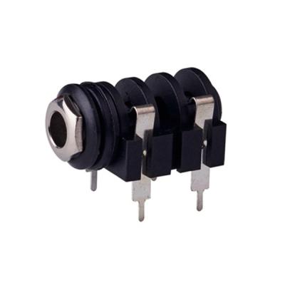 China Panel Mounted Small Electrical Connectors 6 Pin Female Socket Stereo Headphone Jack for sale