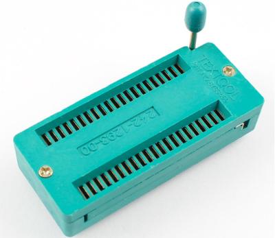 China Gold Plated ZIF Test IC Socket Connector 1.778mm Pitch 1A Current Rating for sale