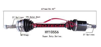 China HY10556 CV Axle Assembly Heavy Duty Clamp TPEE Boot  Cold Forging Grinding Process Technology EXTREME Weather Unit for sale