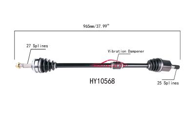 China HY10568 CV Axle Assembly Heavy Duty Clamp TPEE Boot  Cold Forging Grinding Process Technology EXTREME Weather Unit for sale