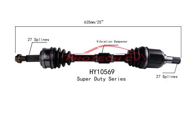 China HY10569 CV Axle Assembly Heavy Duty Clamp TPEE Boot  Cold Forging Grinding Process Technology EXTREME Weather Unit for sale