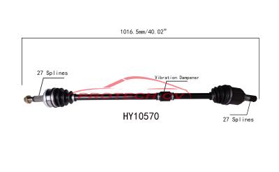 China HY10570 CV Axle Assembly Heavy Duty Clamp TPEE Boot  Cold Forging Grinding Process Technology EXTREME Weather Unit for sale