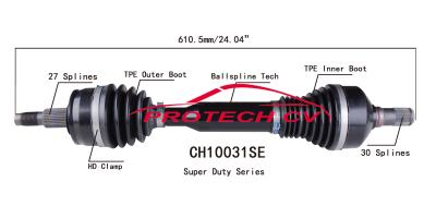 China CH10035SE CV Axle Assembly Heavy Duty Clamp TPEE Boot  Cold Forging Grinding Process Technology EXTREME Weather Unit for sale